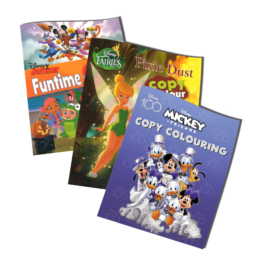 Disney Pack of 3 Colouring Books | Fairies Pixie Dust, junior funtime – Parragon Publishing