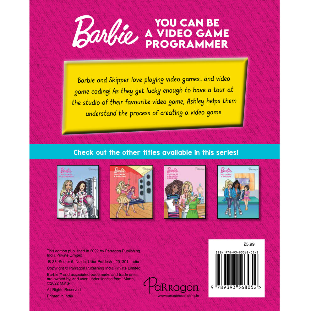 Barbie You Can Be A Video Game Programmer Padded Parragon Publishing I